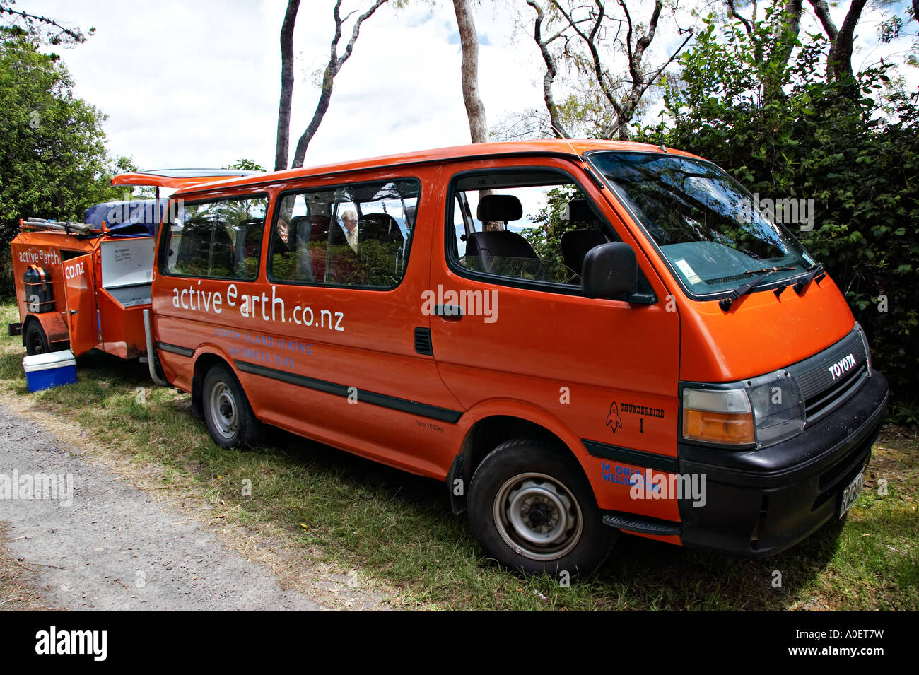 Active Earth minibus at Lake Taupo, North Island, New Zealand Stock ...
