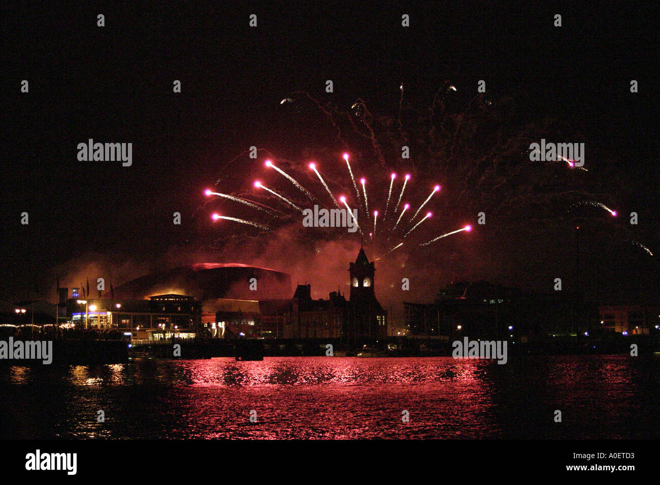 Firework Display Wales Millennium Centre and Pierhead Building Cardiff ...