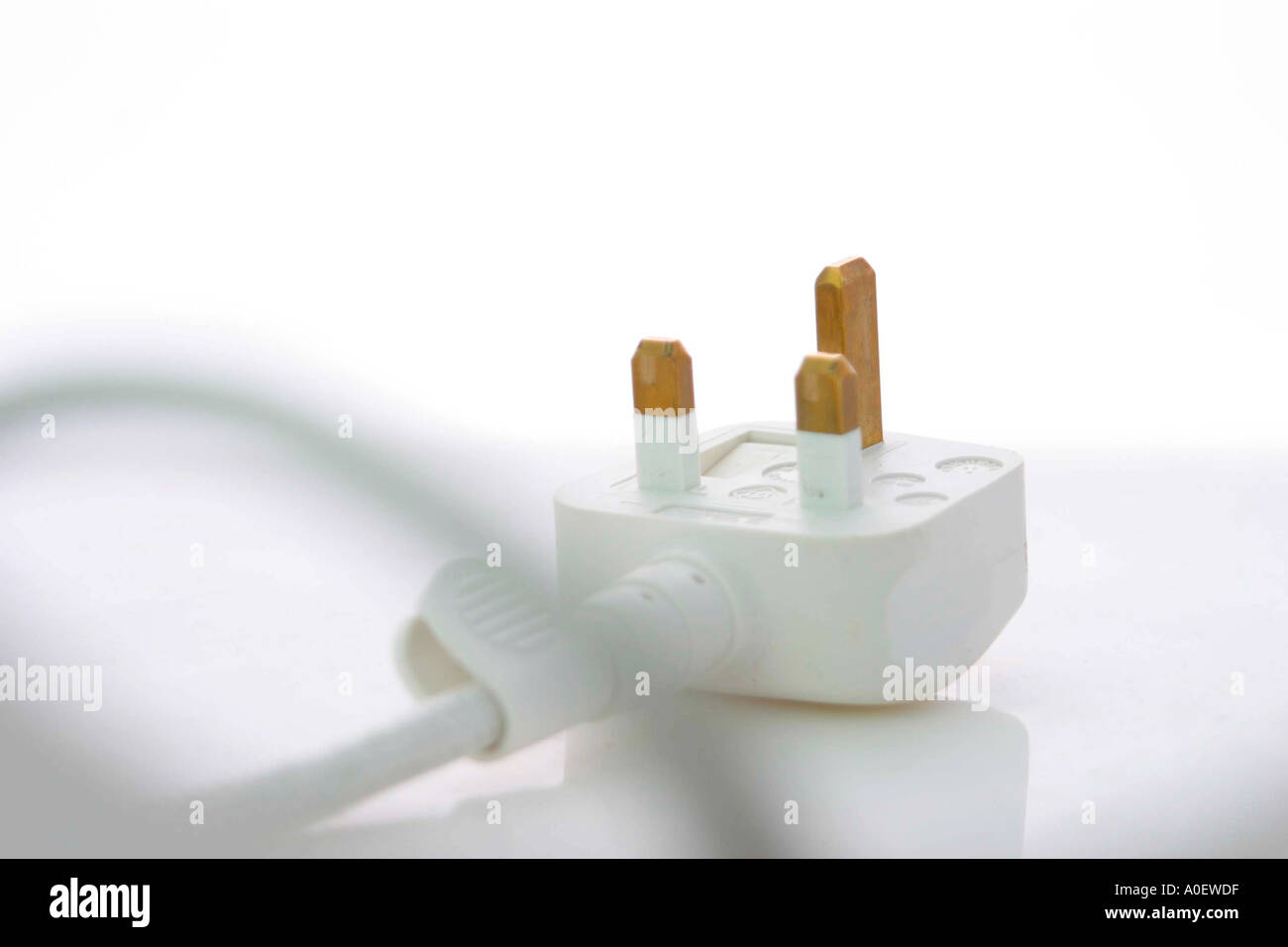 UK electric plug and cable Stock Photo - Alamy