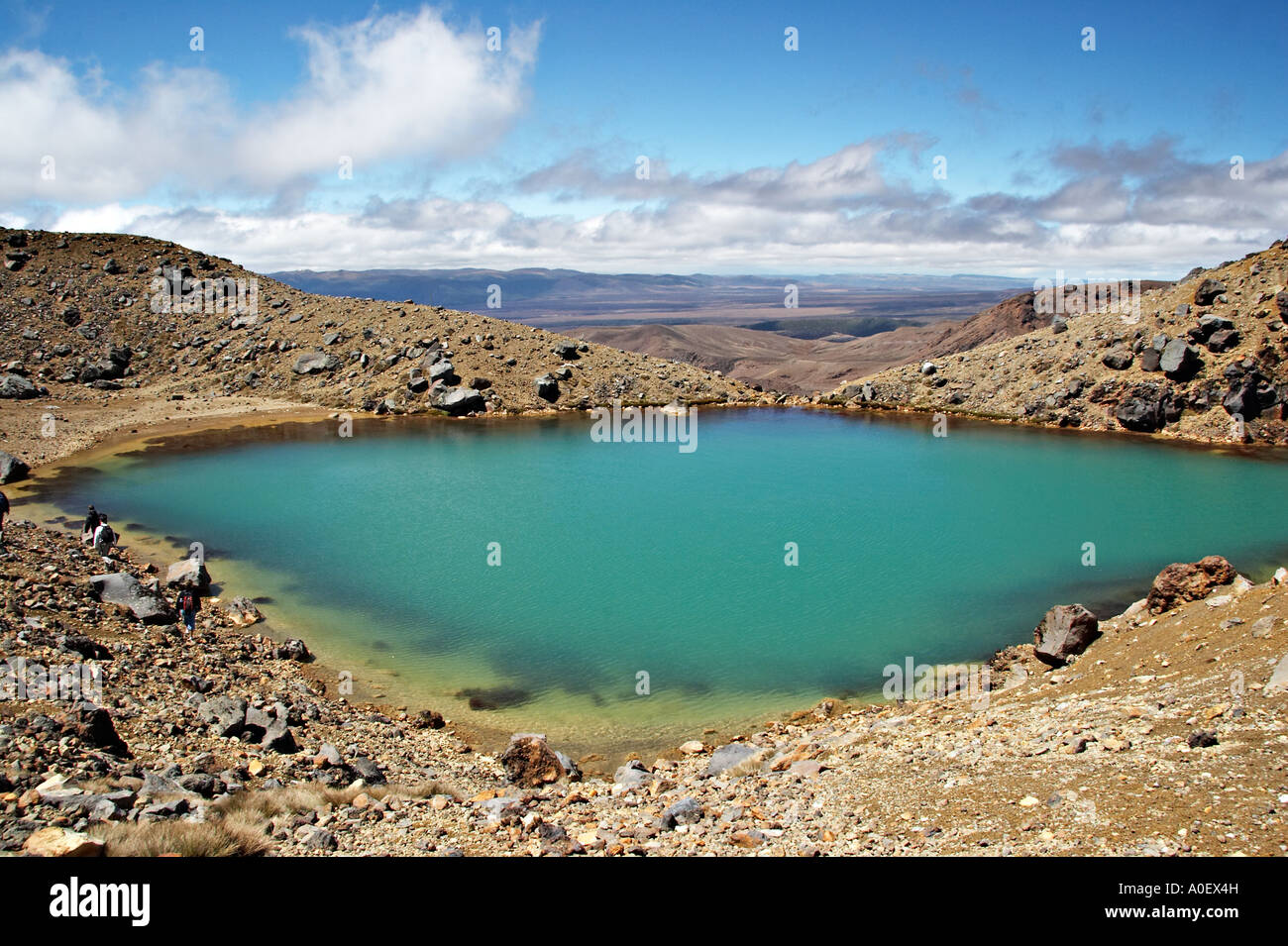 Emerald Lake, Tongariro Crossing, Tongariro National Park, North Island ...
