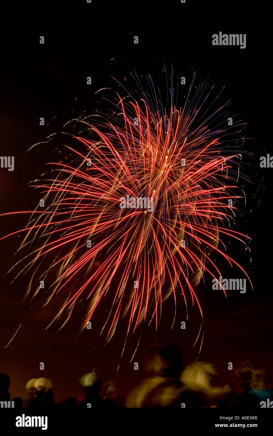 Bang bright colours explosion fireworks lights loud red sky yellow hi ...