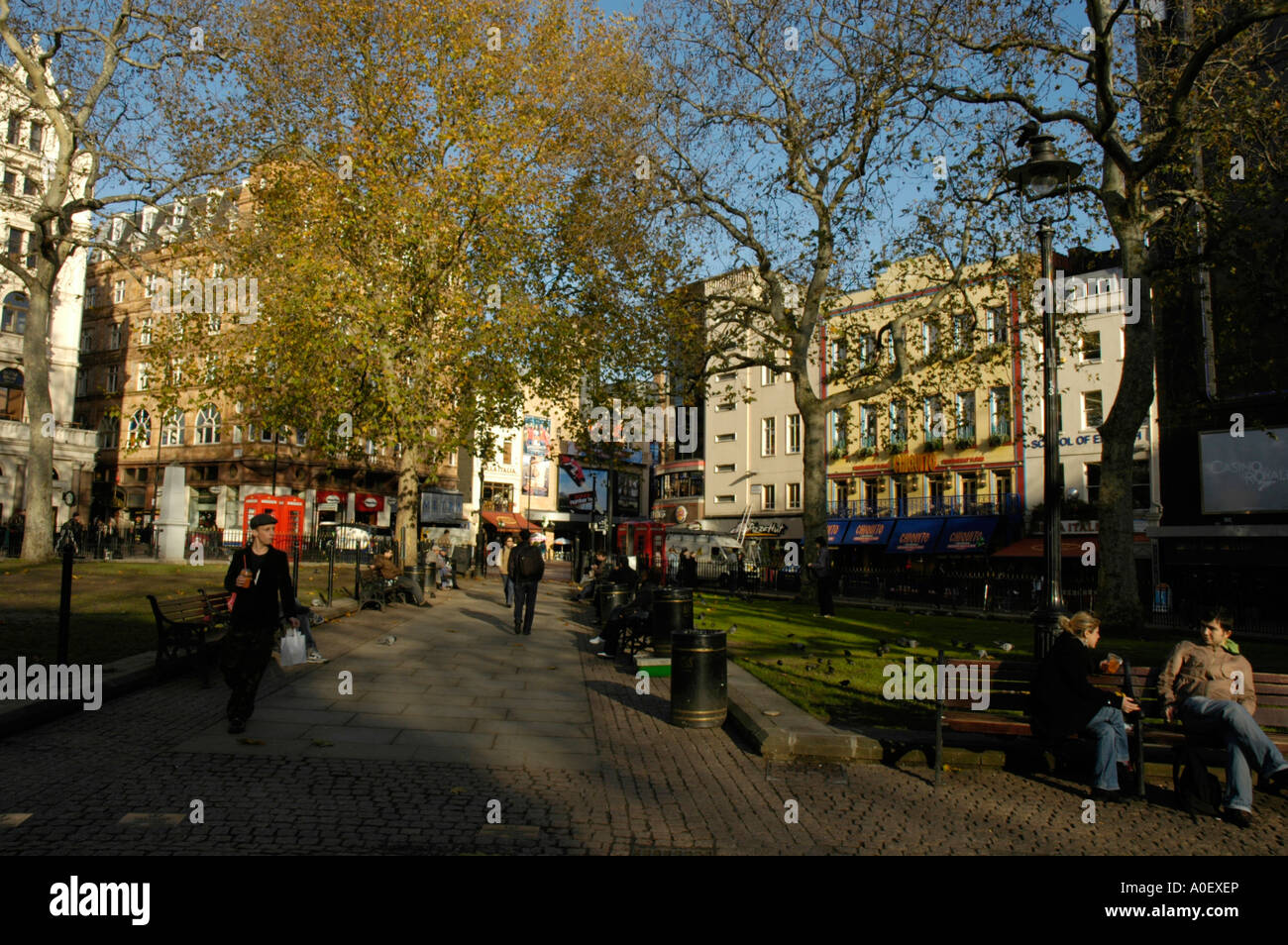 View of Leicester Square London England Stock Photo - Alamy