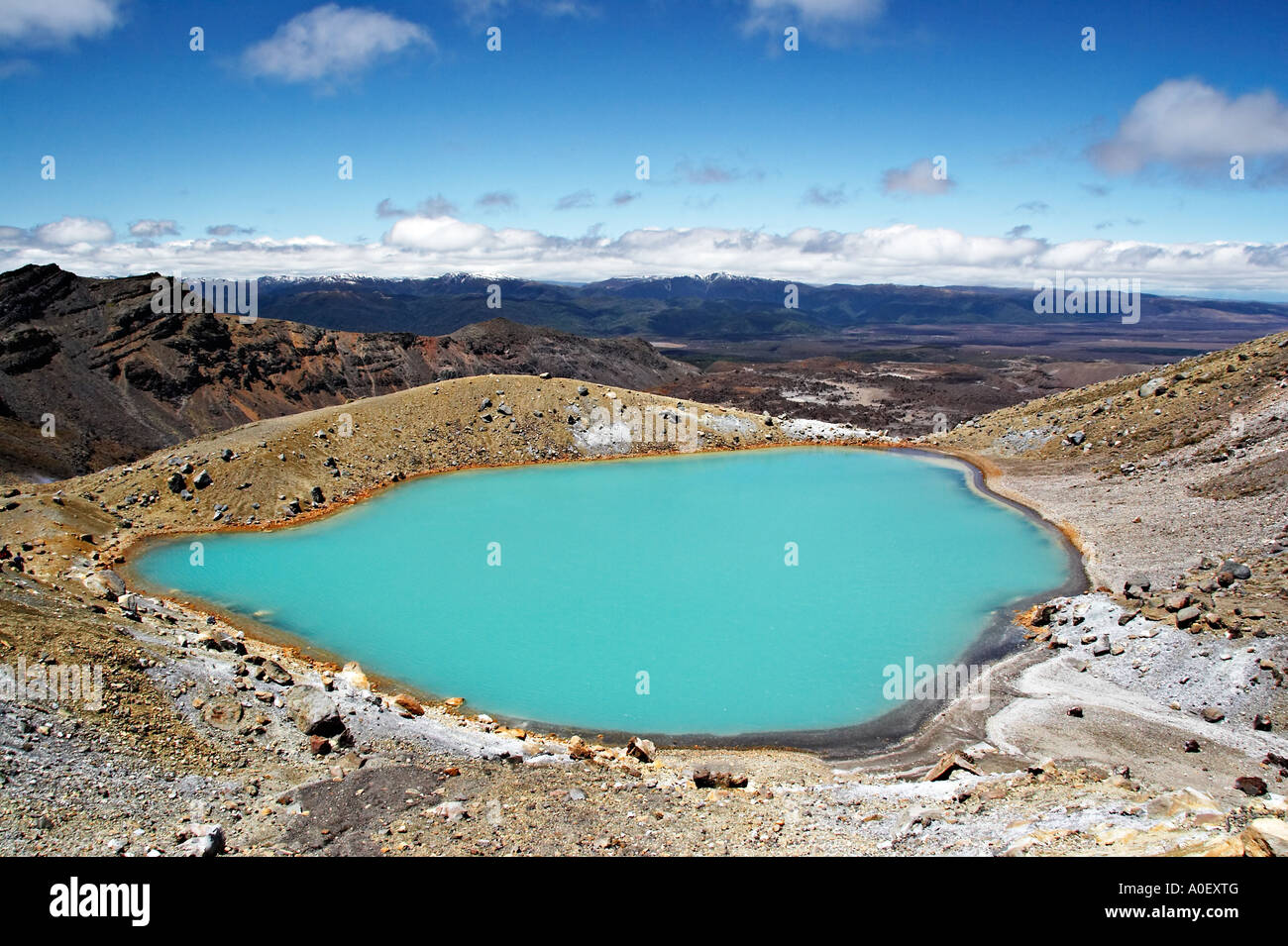 Emerald lake, Tongariro National Park, New Zealand Stock Photo - Alamy
