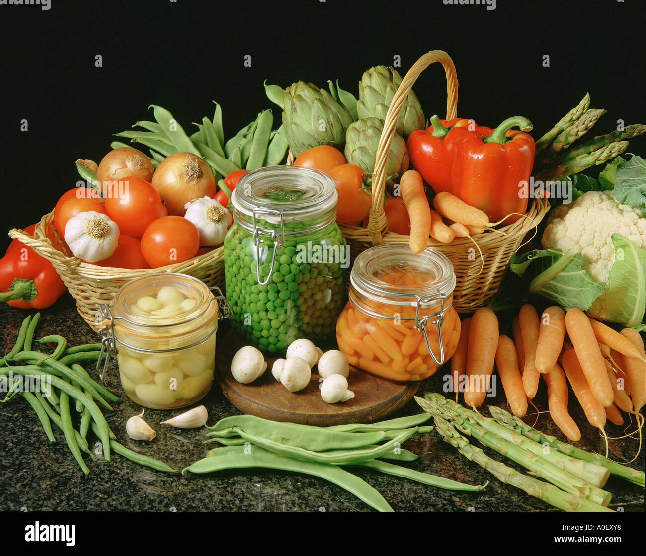 Vegetable salad carrots peppers greens hi-res stock photography and ...