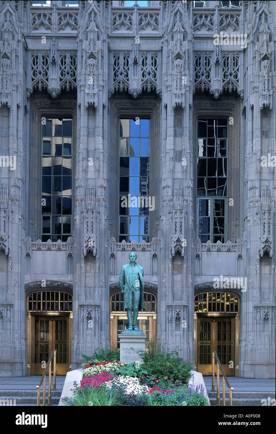 Tribune tower entrance hi-res stock photography and images - Alamy