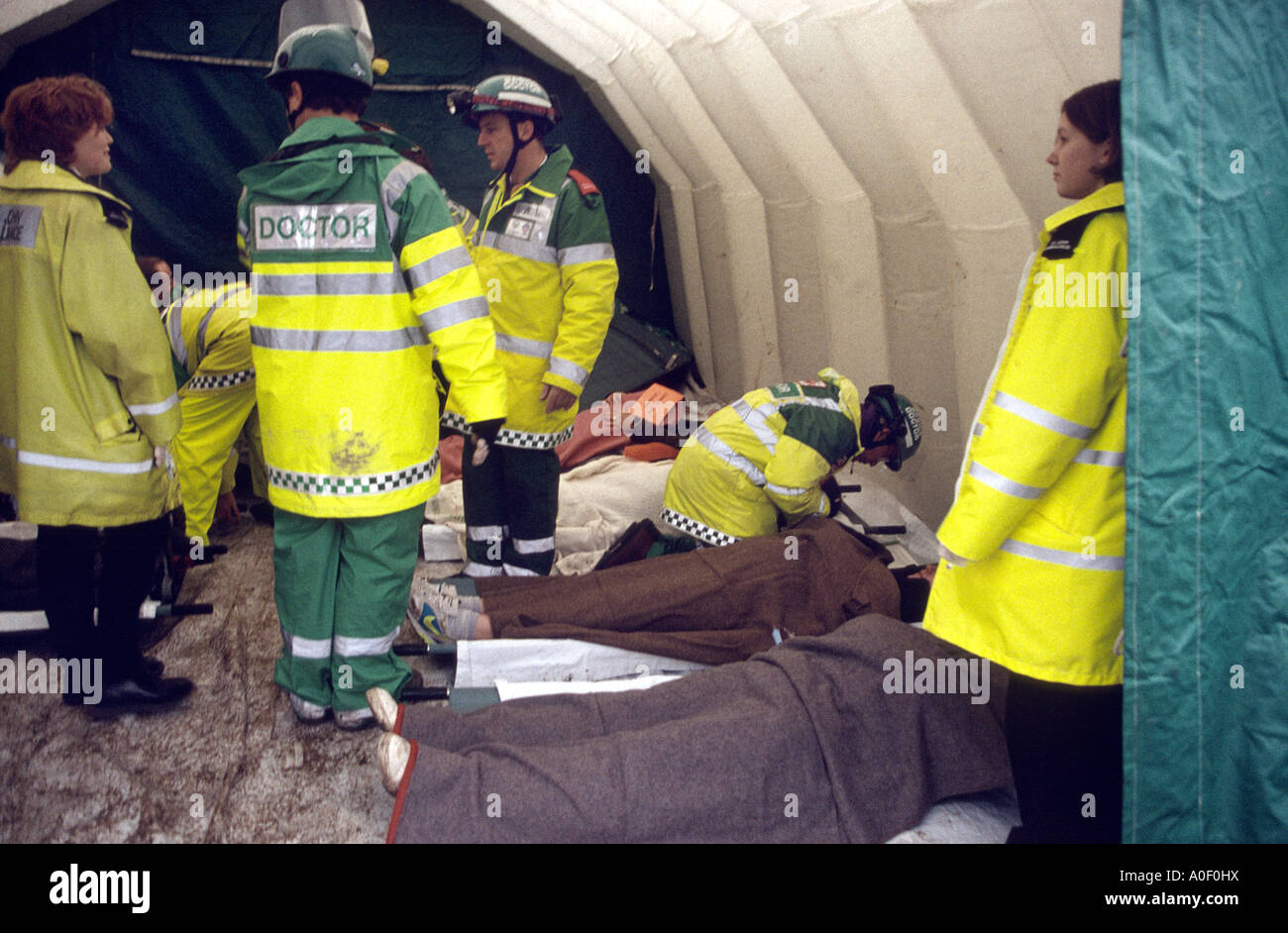 mock emergency drill Stock Photo - Alamy