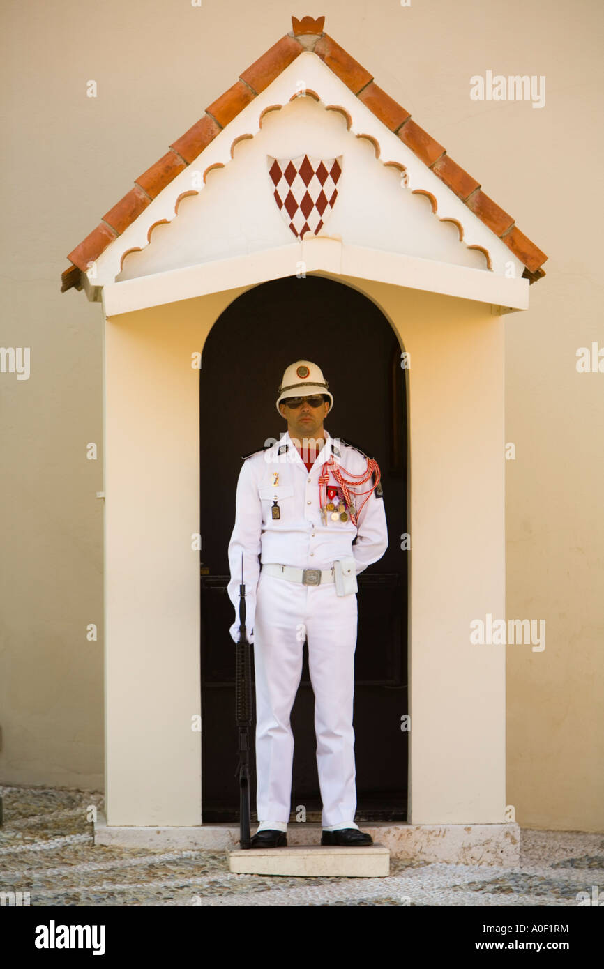 Palace guard , Monaco (summer uniform Stock Photo - Alamy