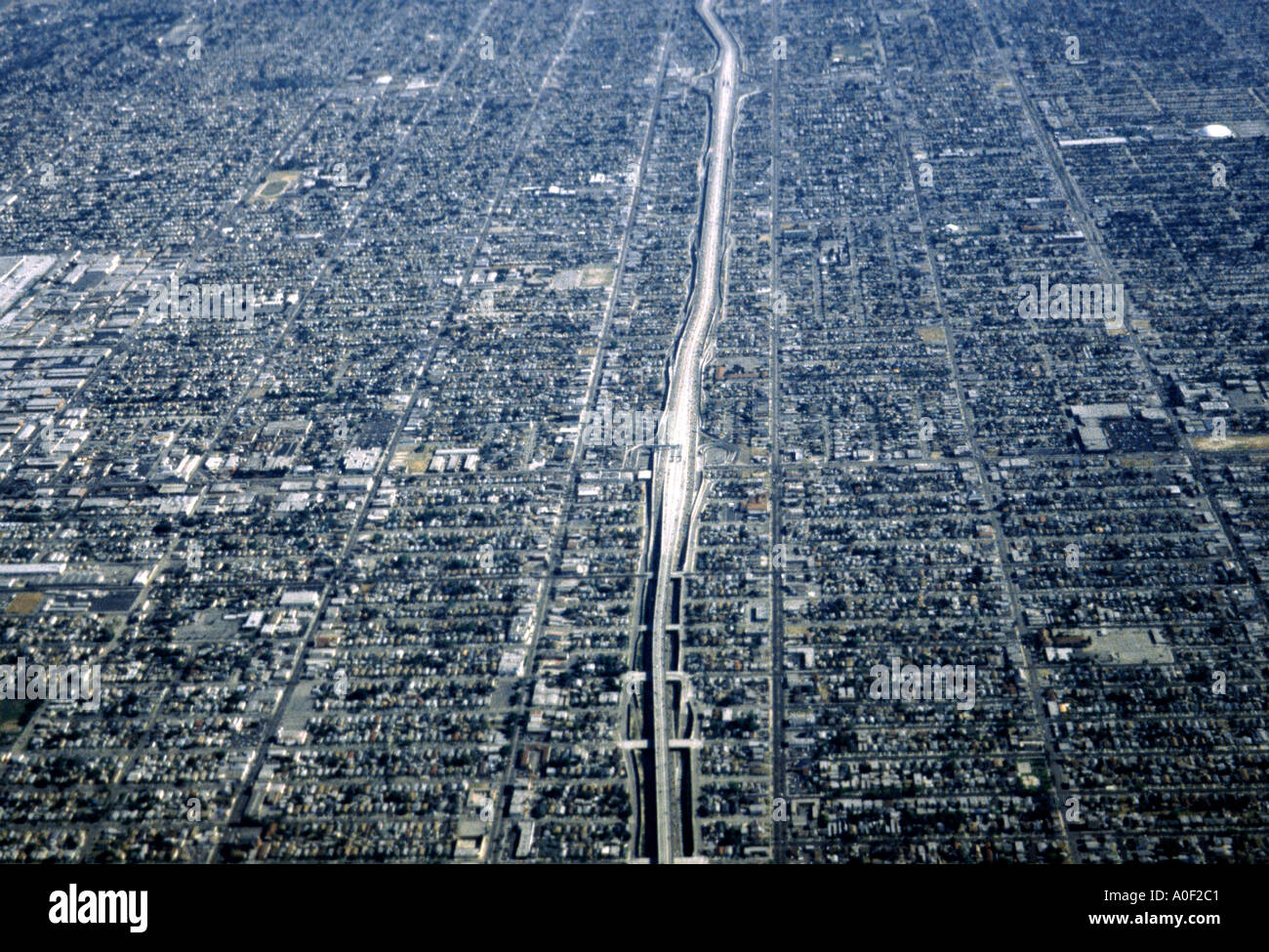 Freeway and urban sprawl of Los Angeles California Stock Photo - Alamy