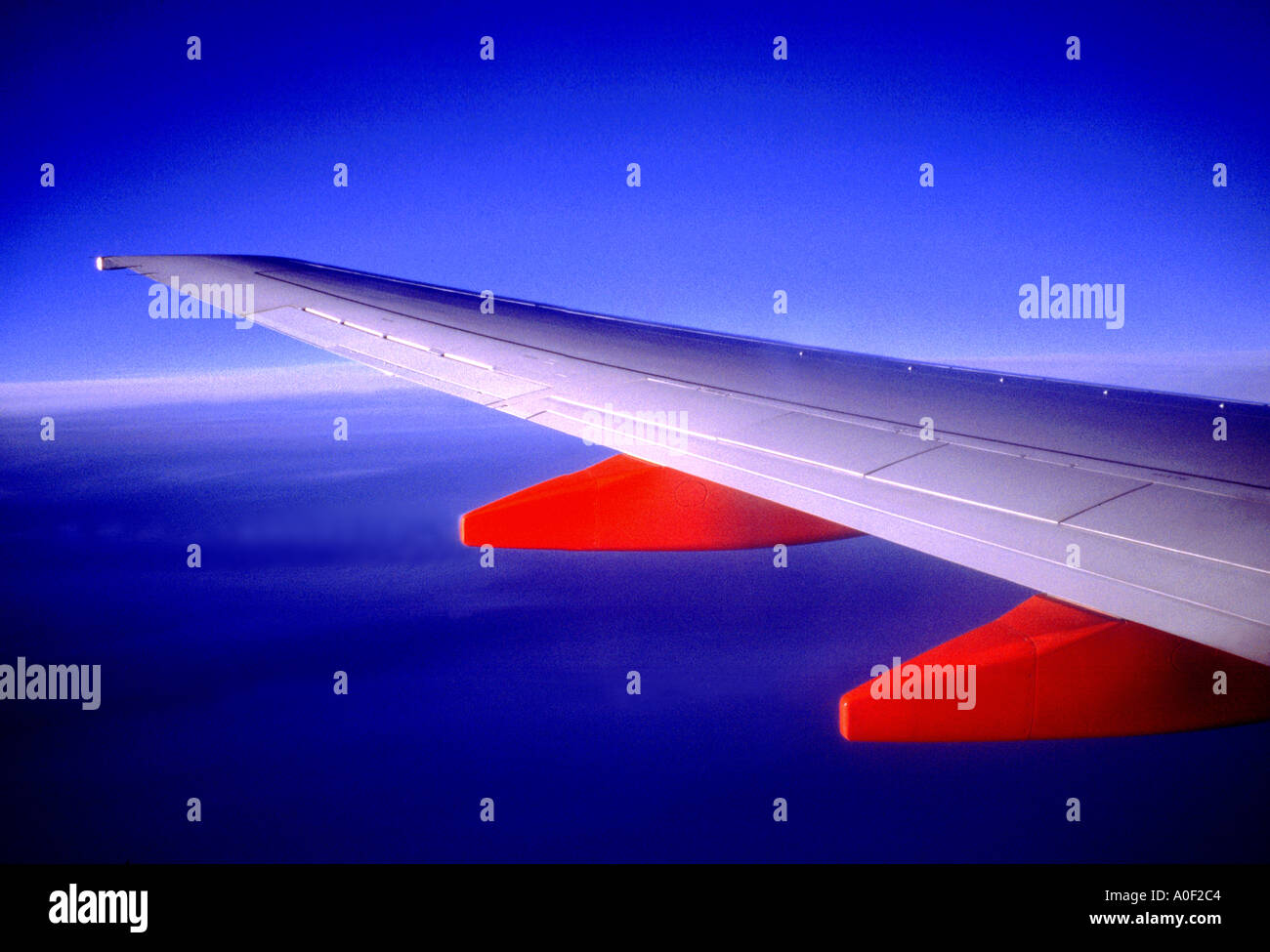 Aircraft wing in flight Stock Photo - Alamy