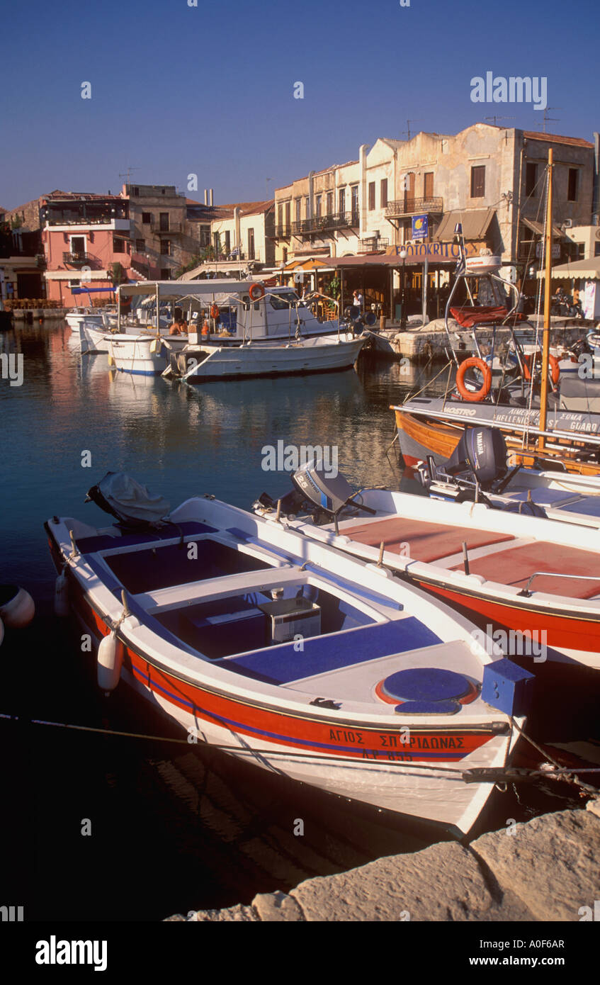Crete - Rethymnon fishing port Stock Photo - Alamy
