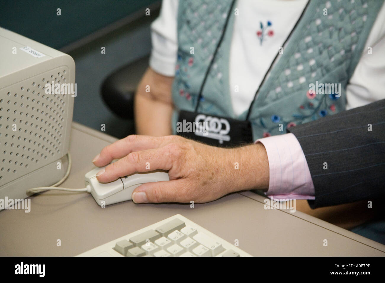 Senior Citizens in Computer Class Stock Photo - Alamy