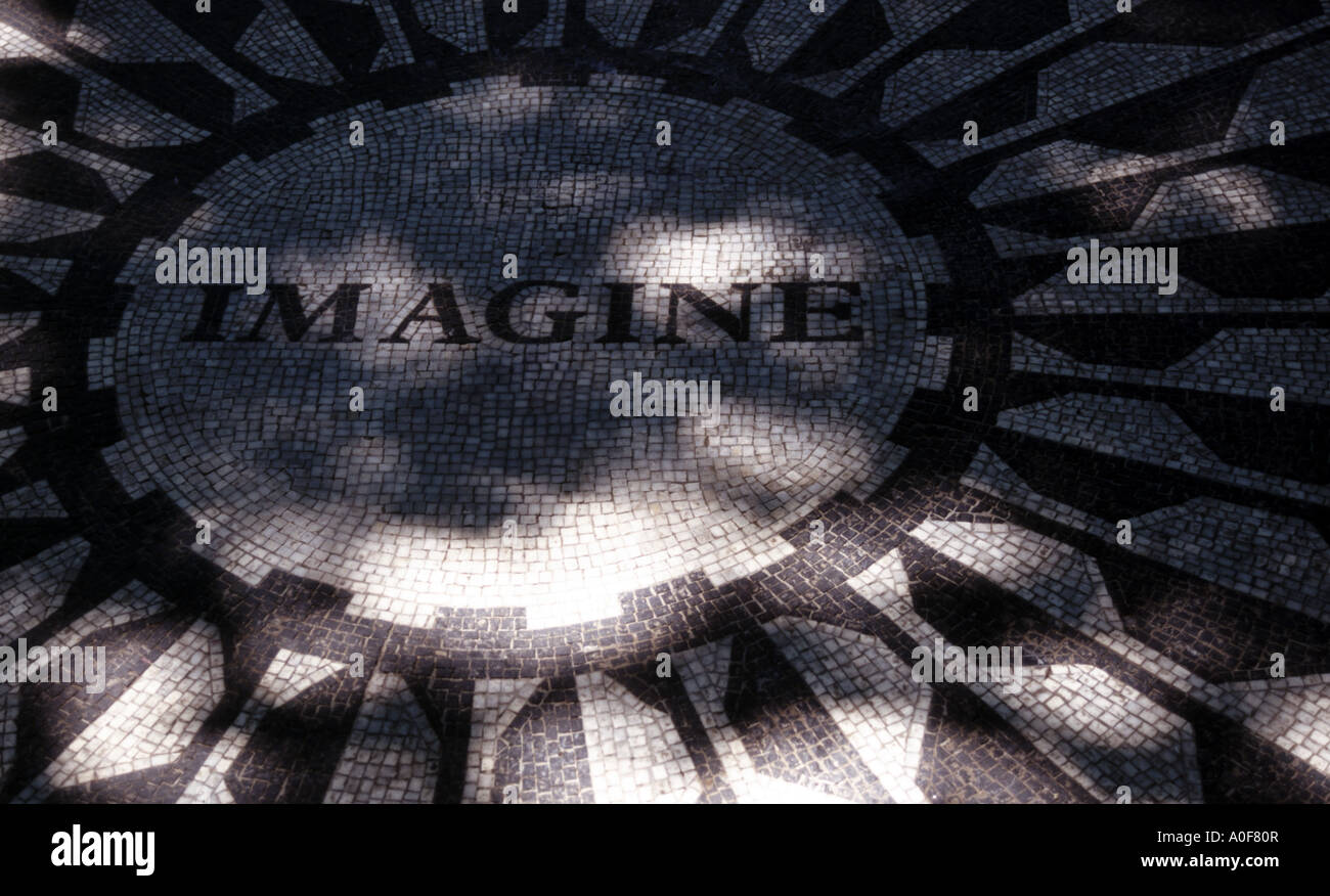 Imagine,Memorial to John Lennon, Strawberry Fields, Central Park,New ...