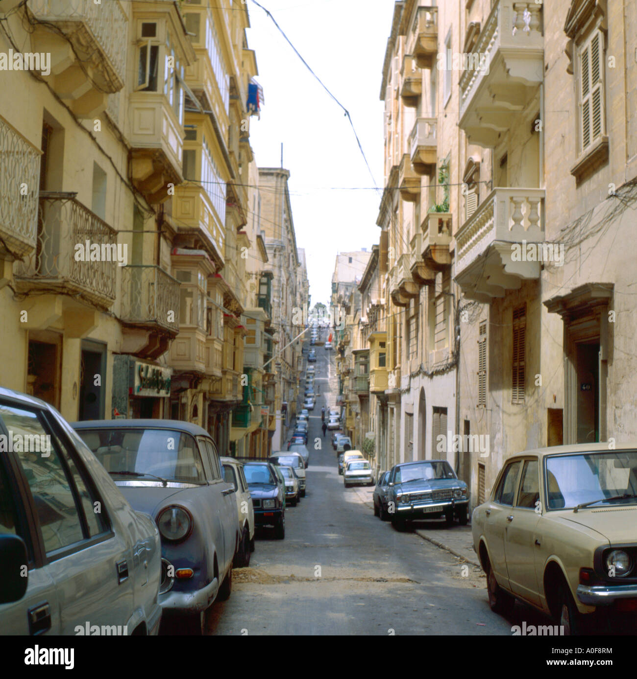 Valletta street Malta Stock Photo - Alamy
