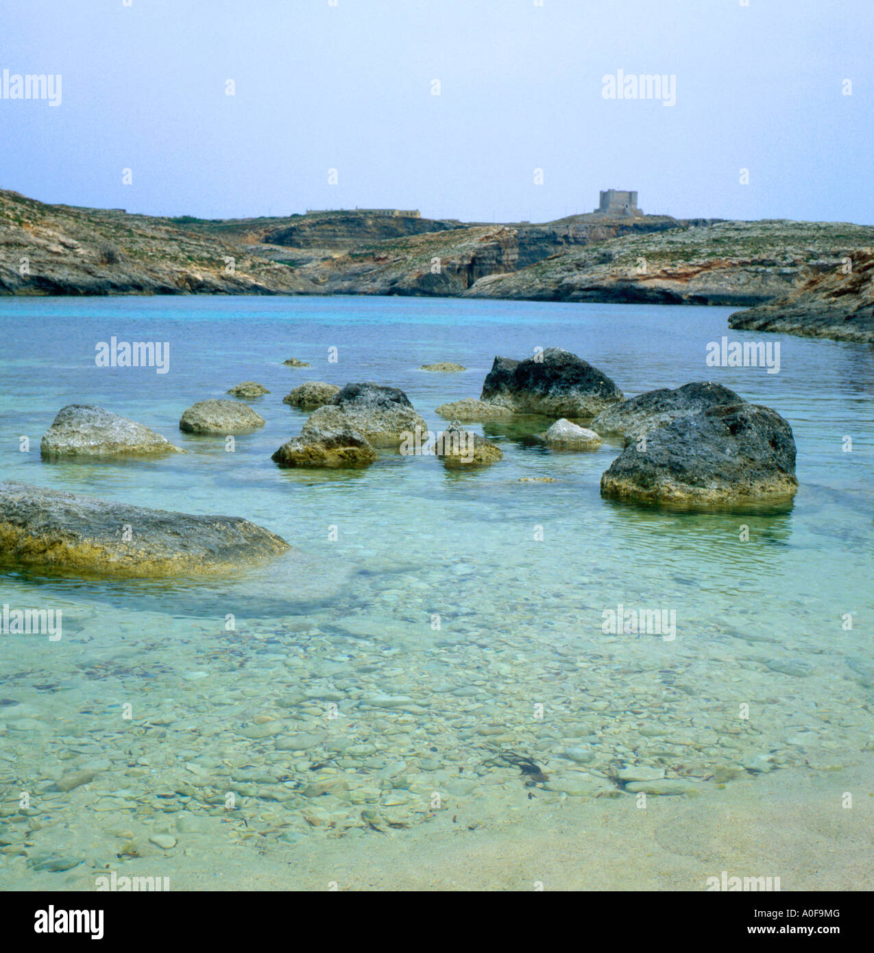 Blue Lagoon Comino island Malta Stock Photo - Alamy