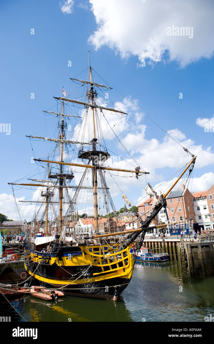 The Grand Turk docked in Whitby North Yorkshire Stock Photo - Alamy