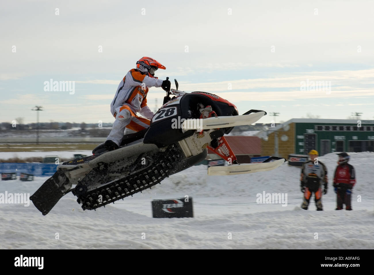 Snowmobile jump hi-res stock photography and images - Alamy