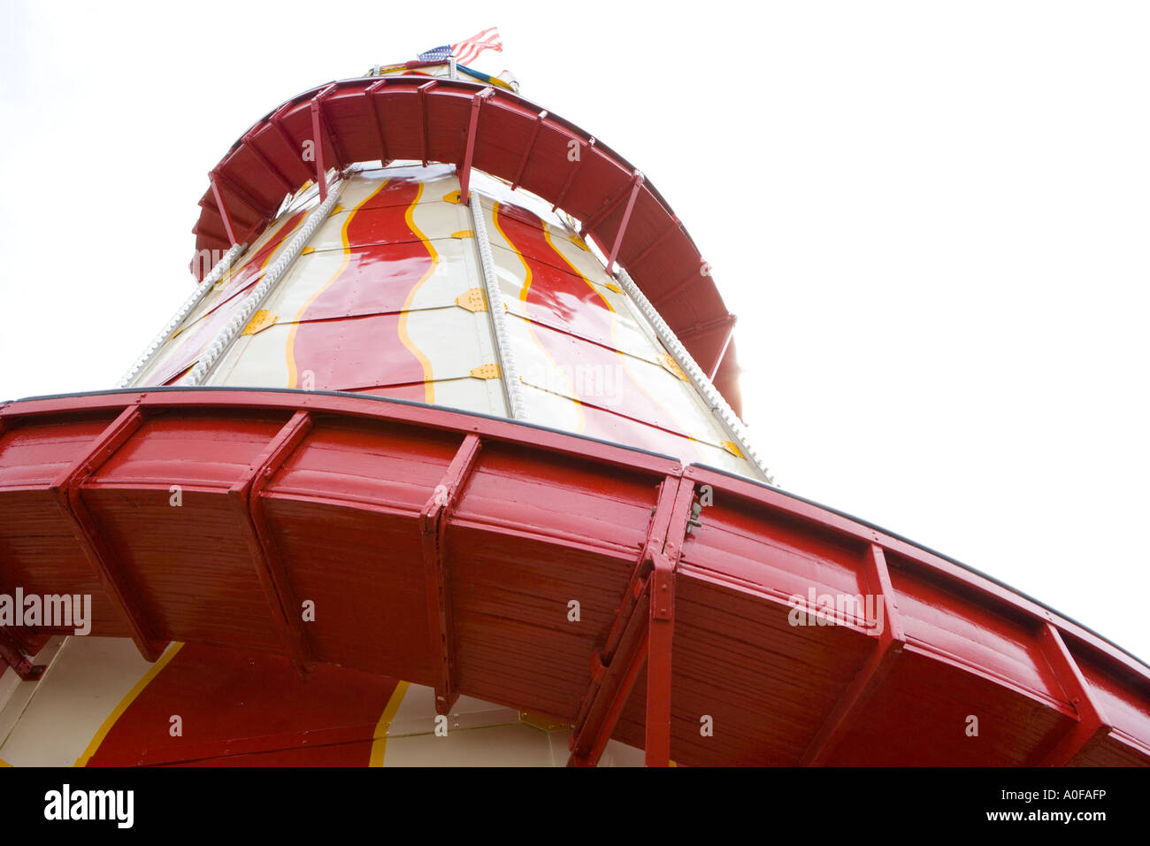 Victorian Helter Skelter ride on a fairground at a steam show in ...