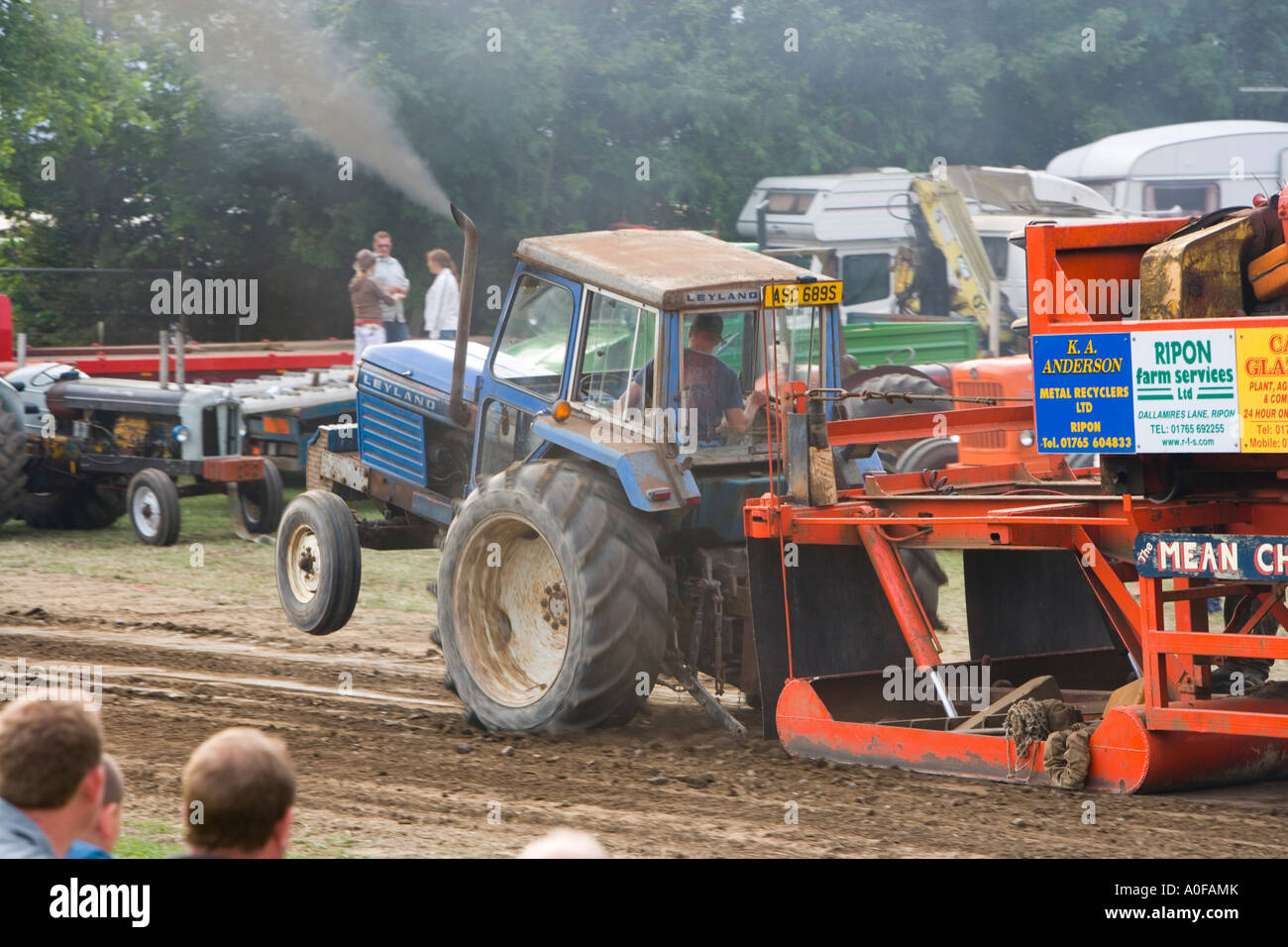 tractor pulling event at an agricultural show in England Stock Photo ...