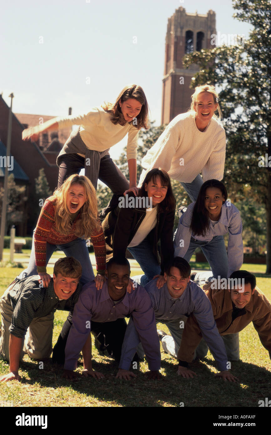 The human pyramid hi-res stock photography and images - Alamy