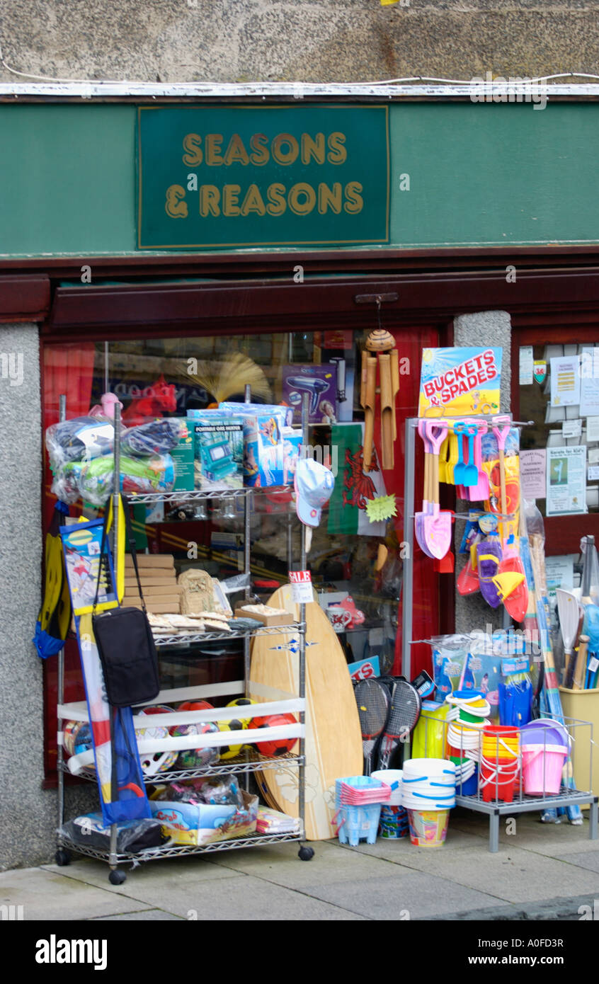 Traditional seaside shop in Harlech Gwynedd North Wales UK Stock Photo ...