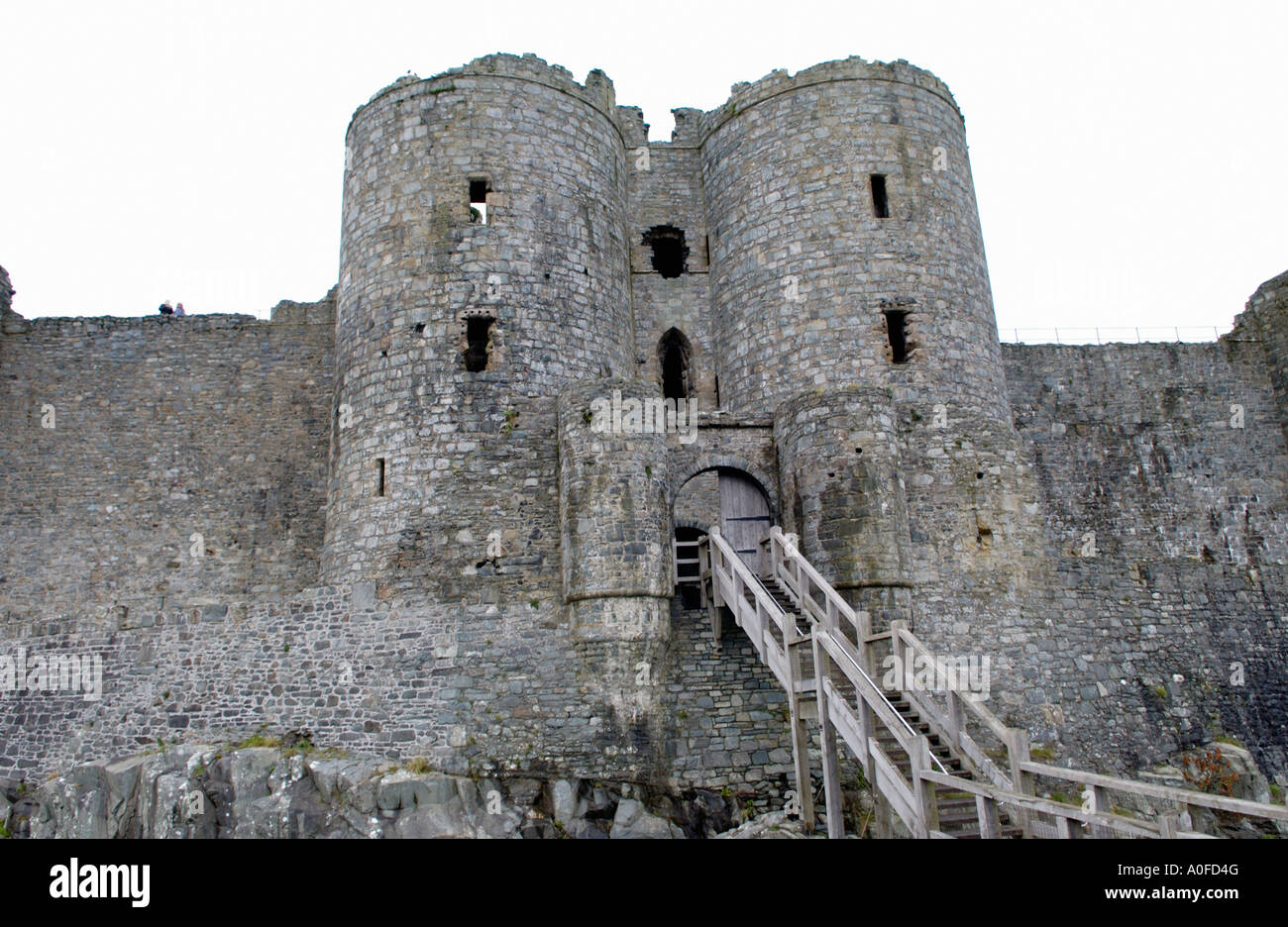 Harlech castle entrance hi-res stock photography and images - Alamy
