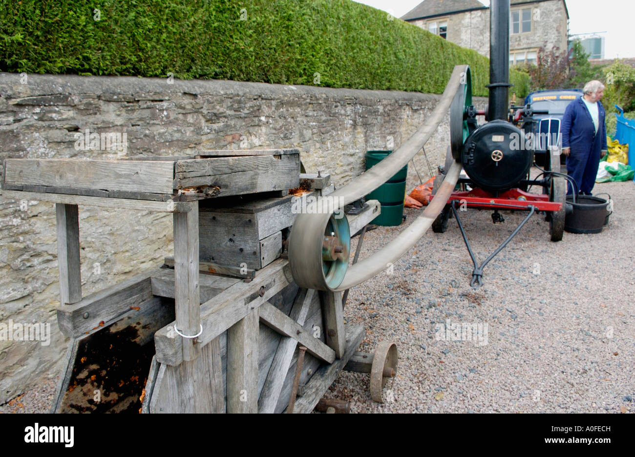Traditional steam driven cider apple pulper at Westons Cider museum on ...