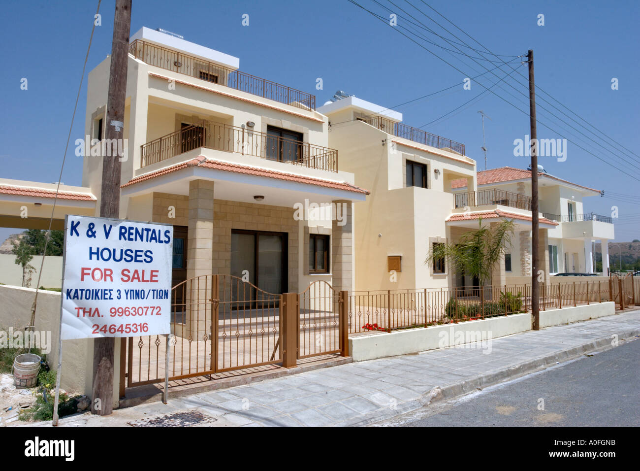 New houses being built in Cyprus Stock Photo - Alamy