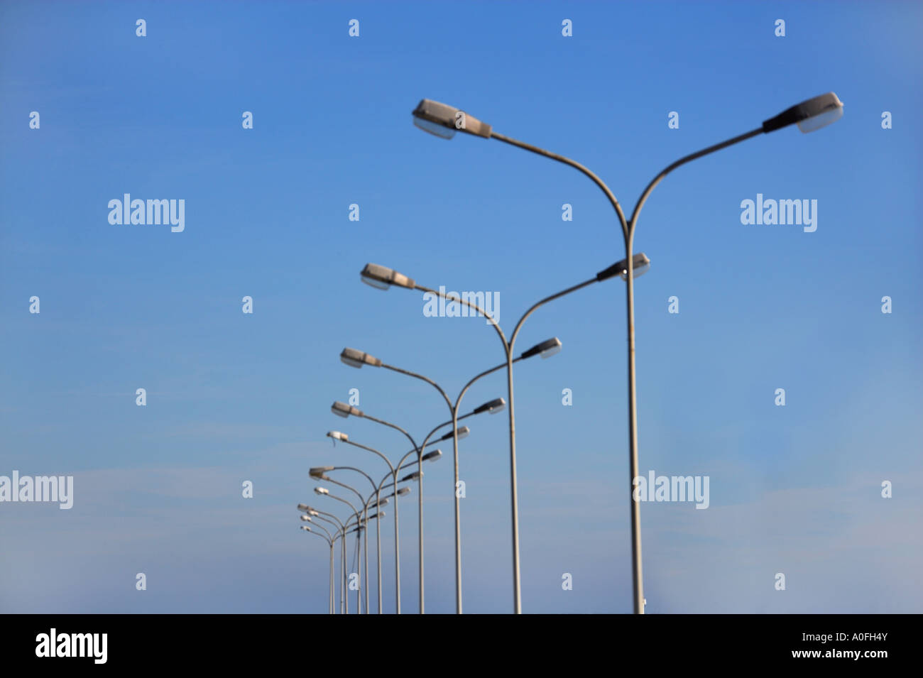 Modern Streetlights Against a Blue Sky, Paris, France Stock Photo - Alamy