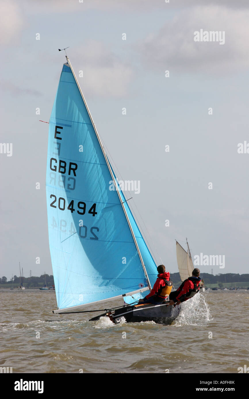Enterprise dingy sail number GBR 20494 Stock Photo - Alamy