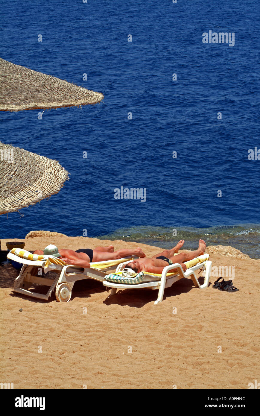 Sunbathing beach sharm naama hi-res stock photography and images - Alamy