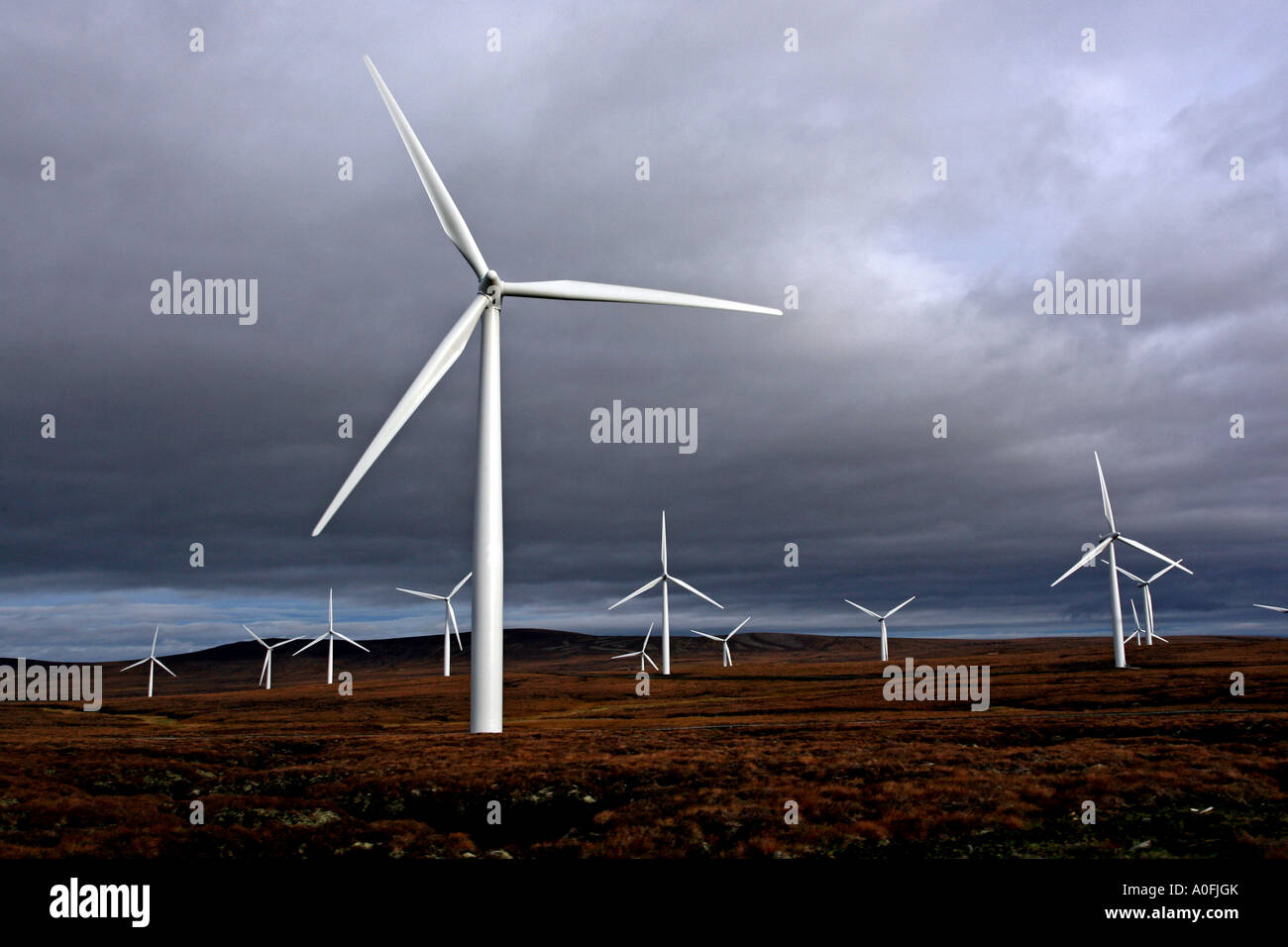 Wind turbines at Farr Wind Farm near Inverness, Scotland Stock Photo ...