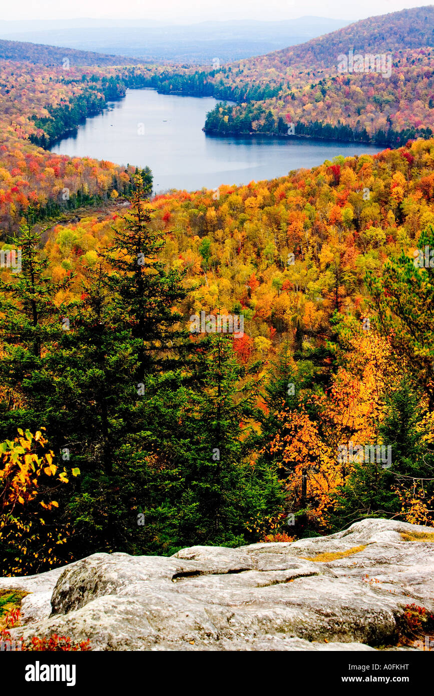 lake groton from owl s head mountain in the white mountains Stock Photo ...