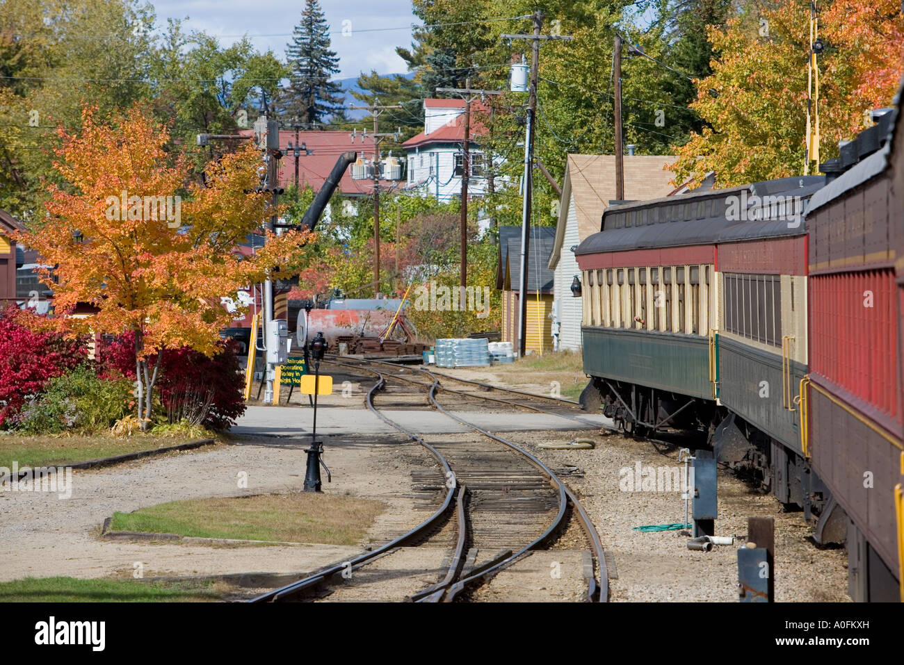 conway scenic railroad with steam engine Stock Photo - Alamy