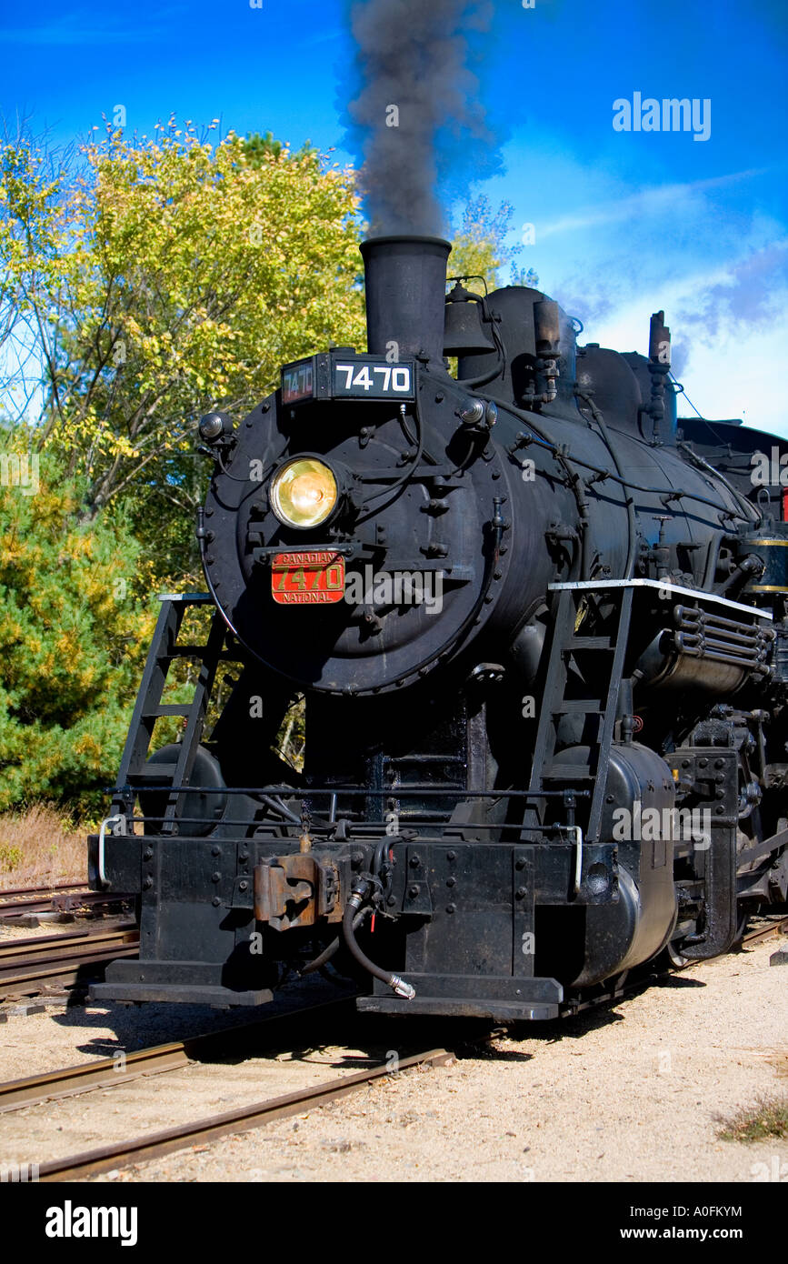conway scenic railroad with steam engine Stock Photo - Alamy