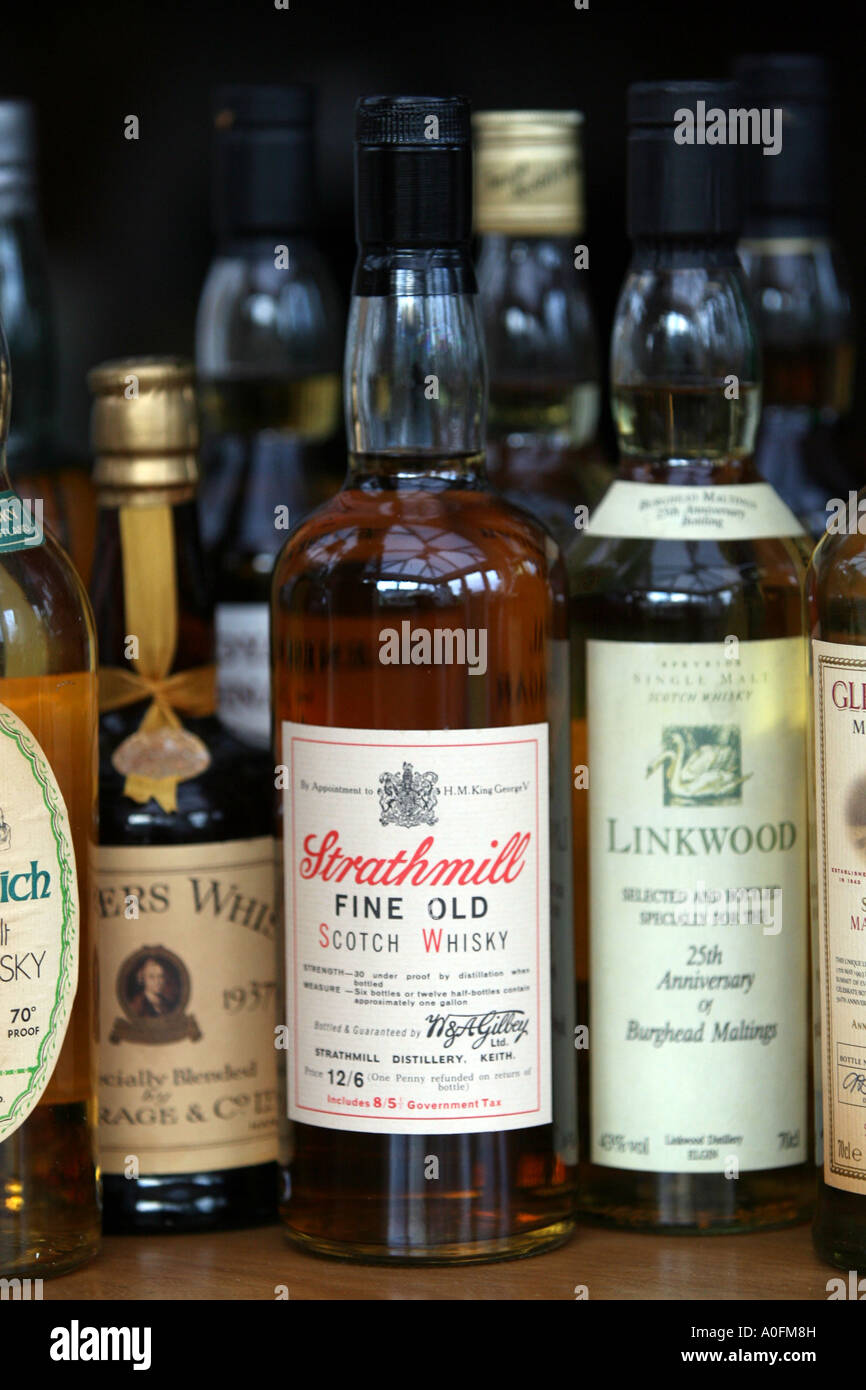 malt scotch whisky bottles Stock Photo - Alamy
