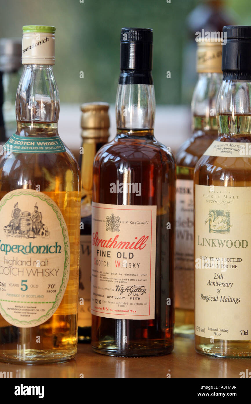 malt scotch whisky bottles Stock Photo - Alamy