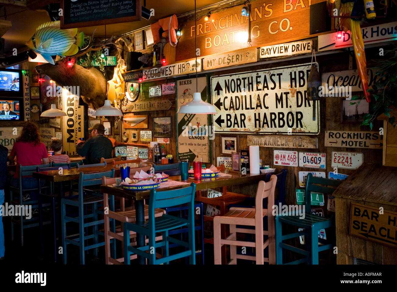 bay view restaurant in bar harbour in acadia national park Stock Photo ...