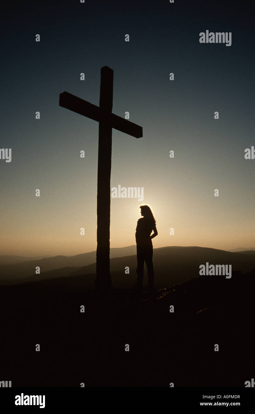 Lonely cross on top hi-res stock photography and images - Alamy