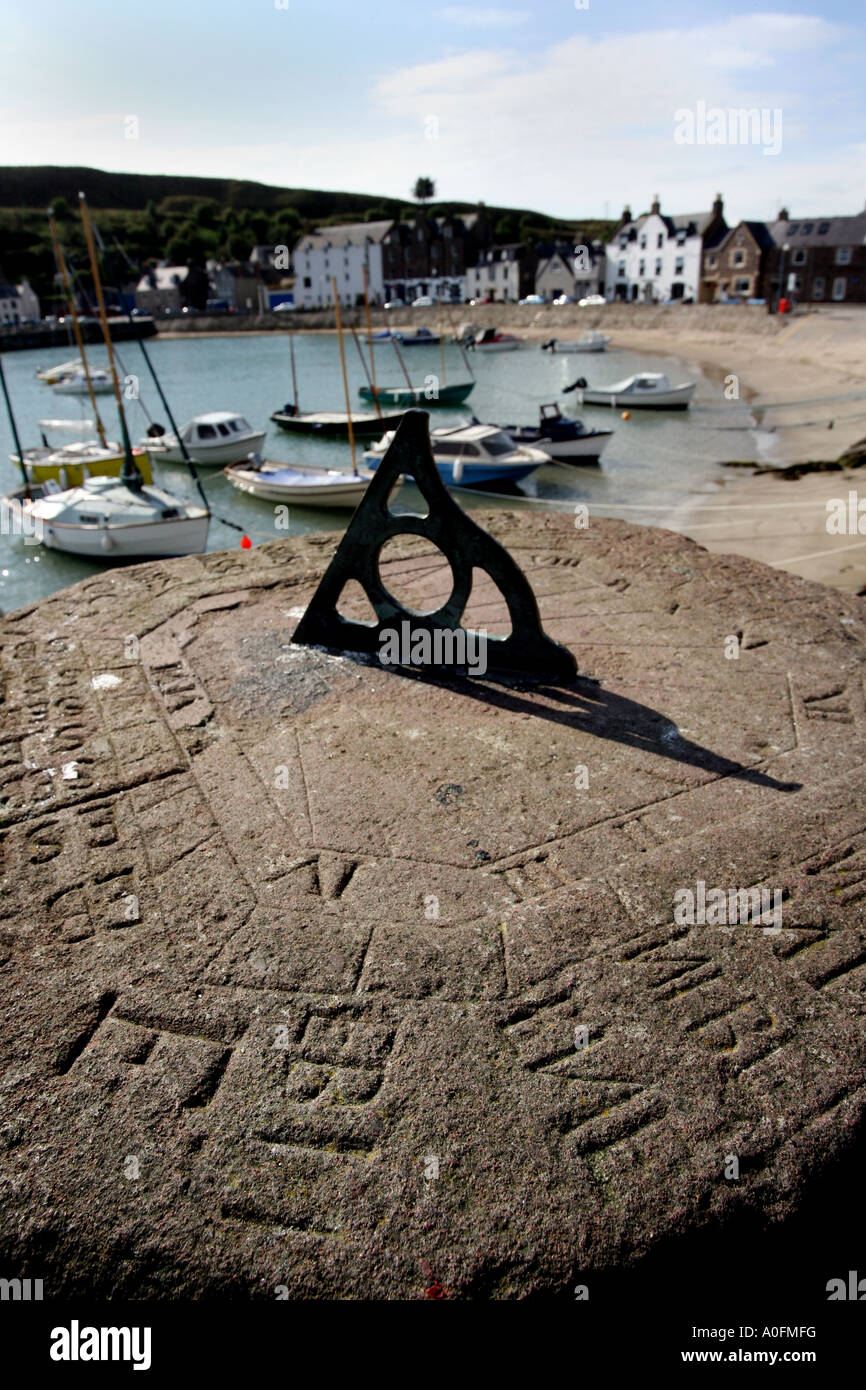 sundial at the Harbour at Stonehaven, Aberdeenshire, Scotland Stock ...