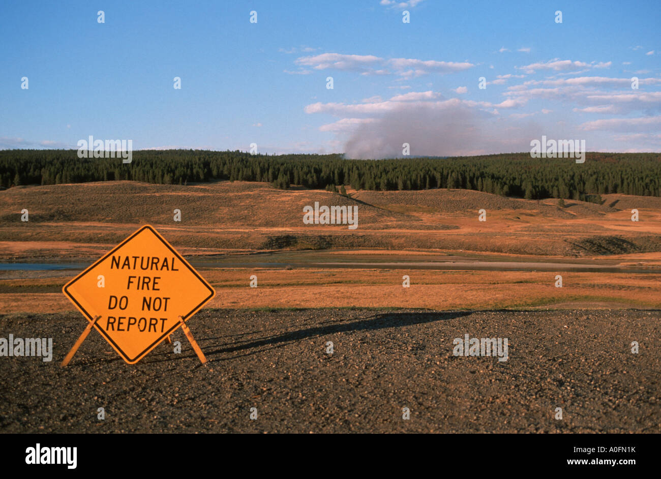 Warning Sign Yellowstone National Park Stock Photos & Warning Sign ...