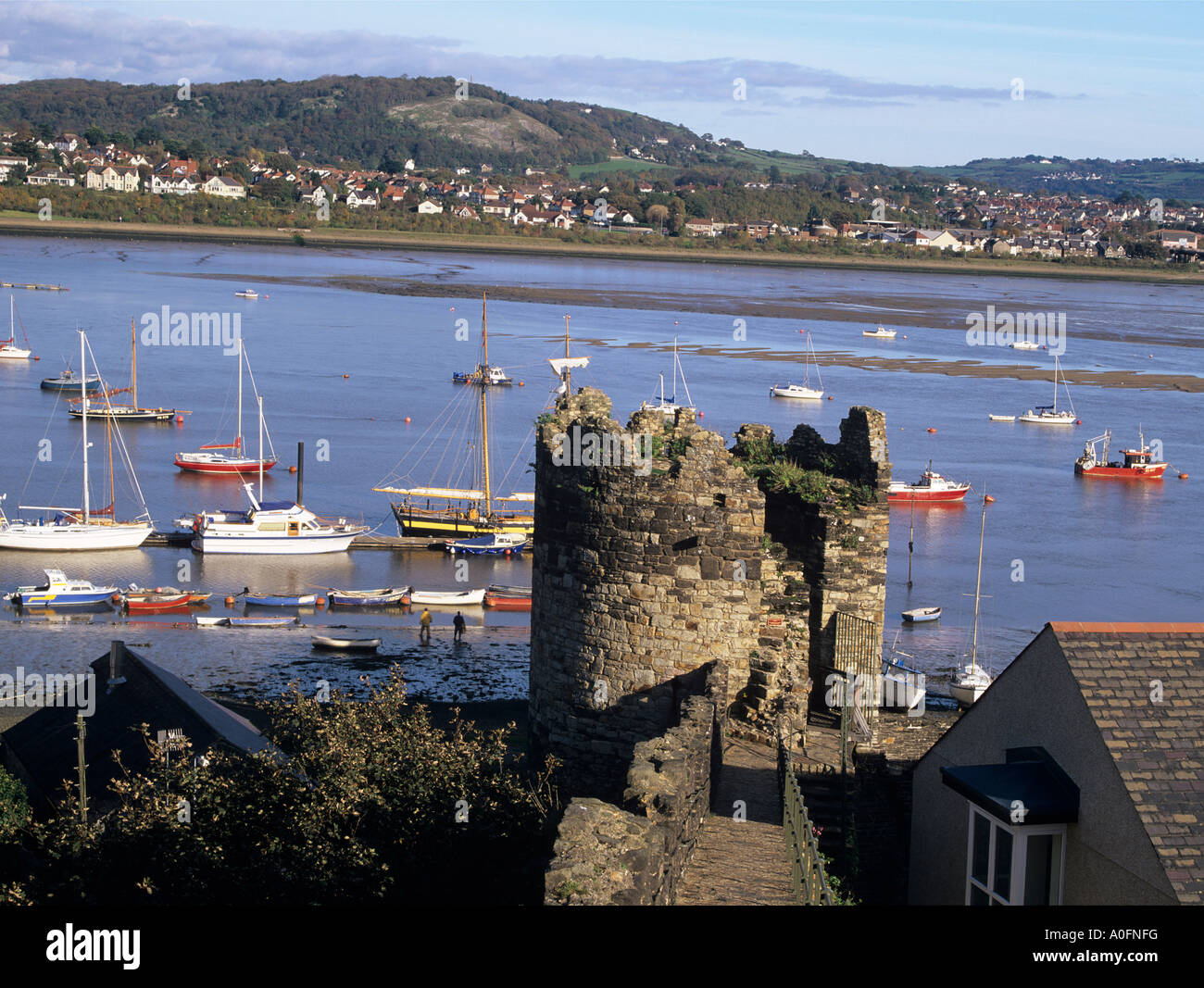 View down wide medieval castle walls hi-res stock photography and ...