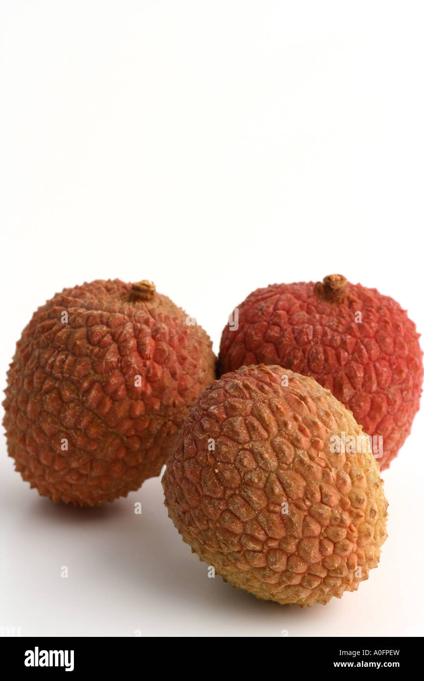 Three lychees (litchi chinensis Stock Photo - Alamy