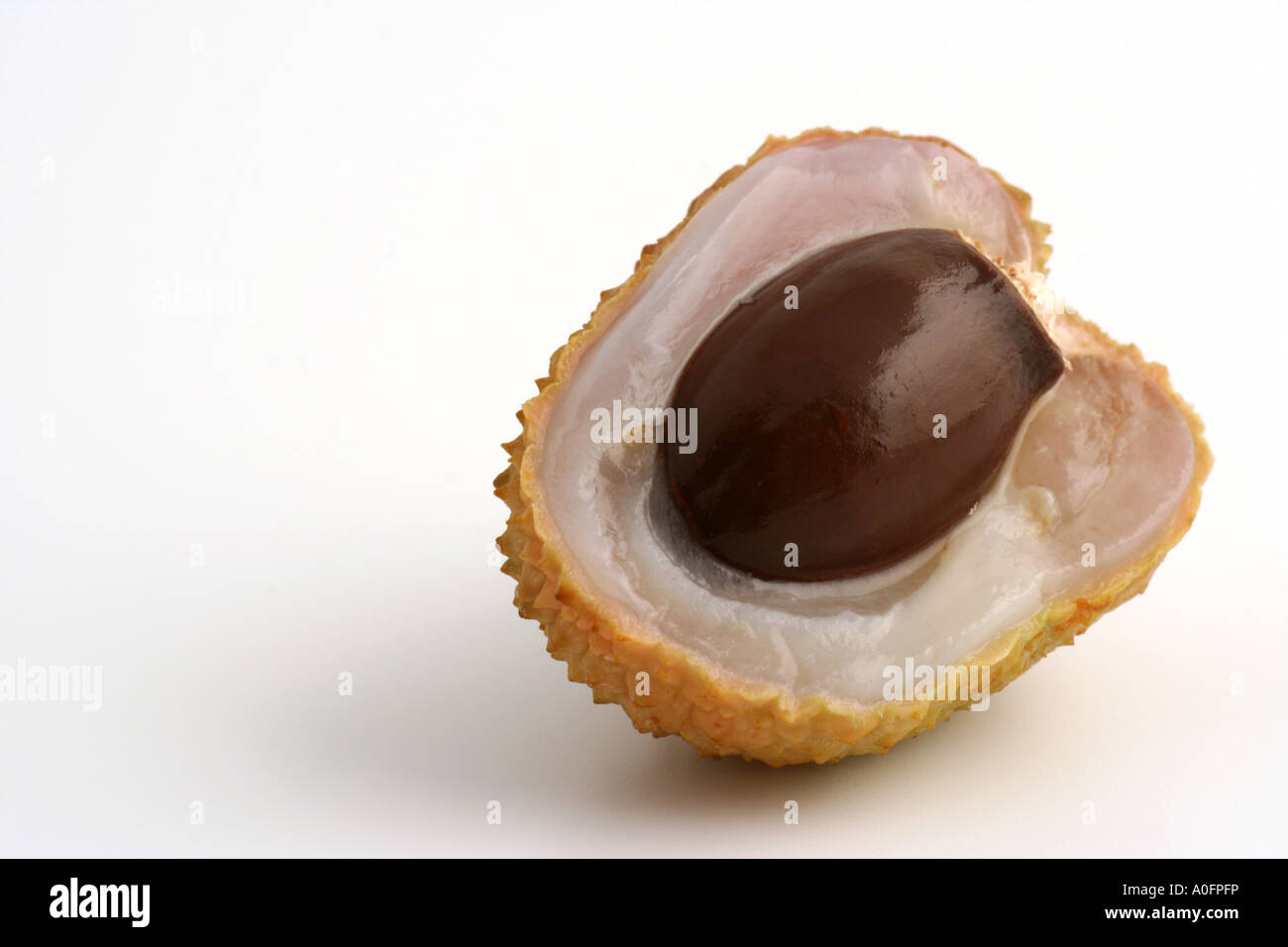 Half lychee (litchi chinensis), with seed Stock Photo - Alamy