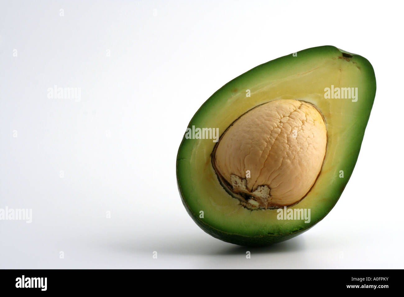 Half avocado (persea americana) with seed Stock Photo - Alamy