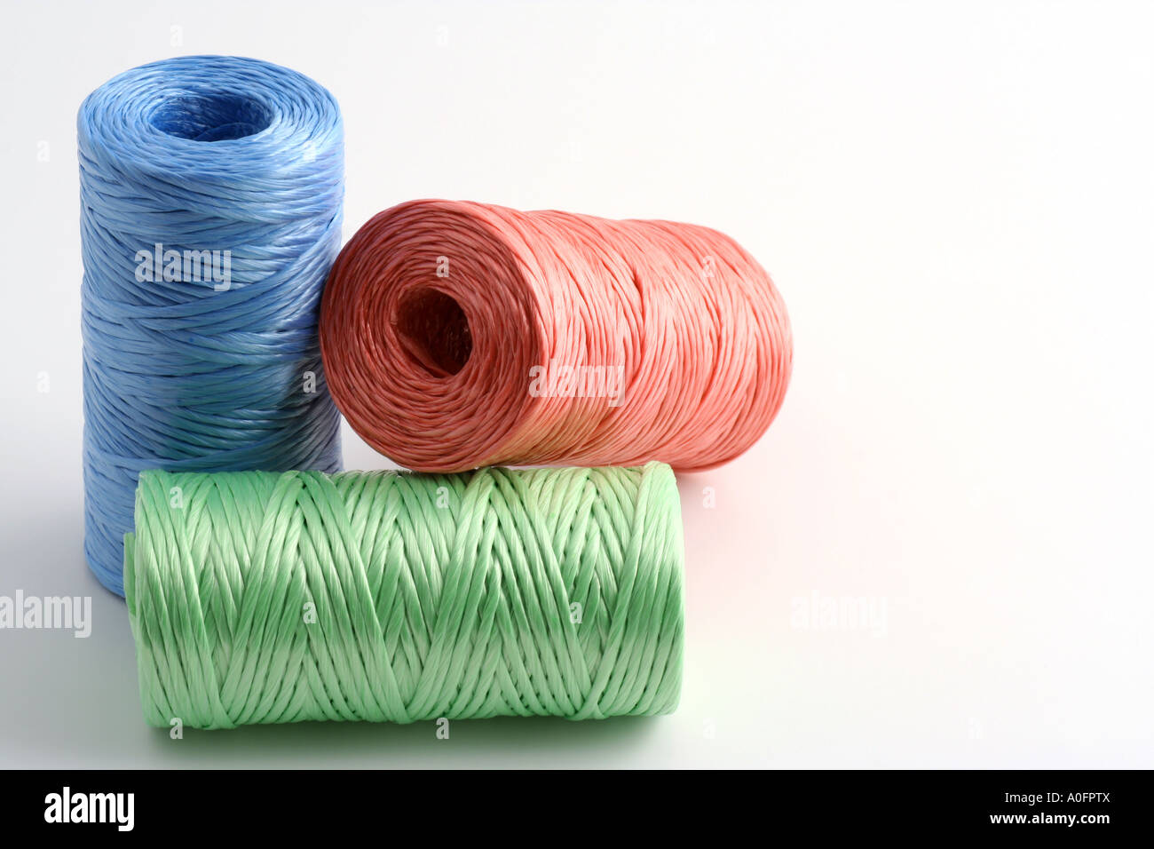 Red, green and blue twine Stock Photo - Alamy
