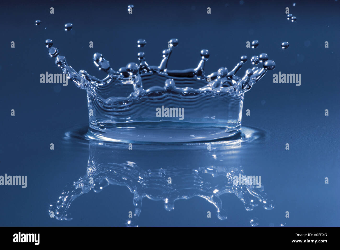 drop of water bursting on the water surface Stock Photo - Alamy