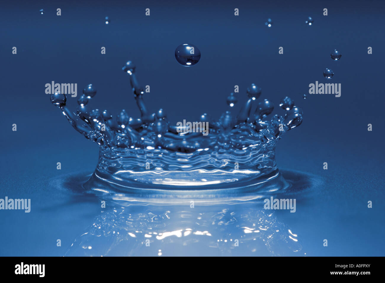 drop of water bursting on the water surface Stock Photo - Alamy