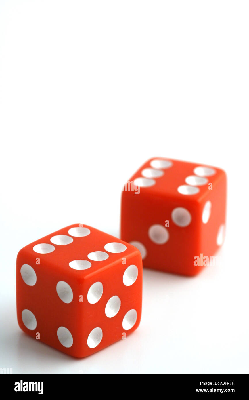 Two dice showing double six Stock Photo - Alamy