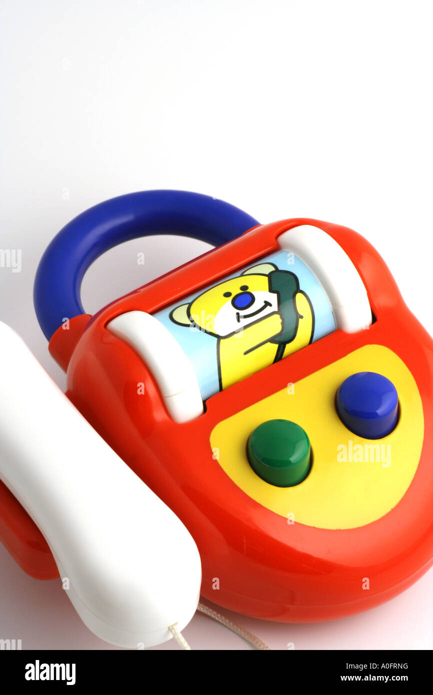 Childrens toy telephone Stock Photo - Alamy