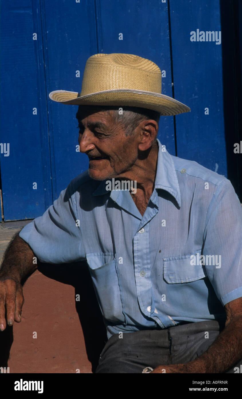 Old Cuban man Trinidad Stock Photo - Alamy